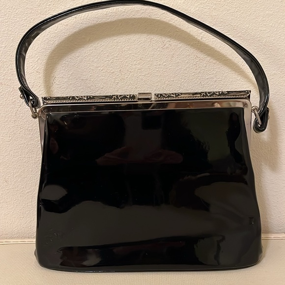 Bags | Vintage Black Patent Leather Purse | Poshmark